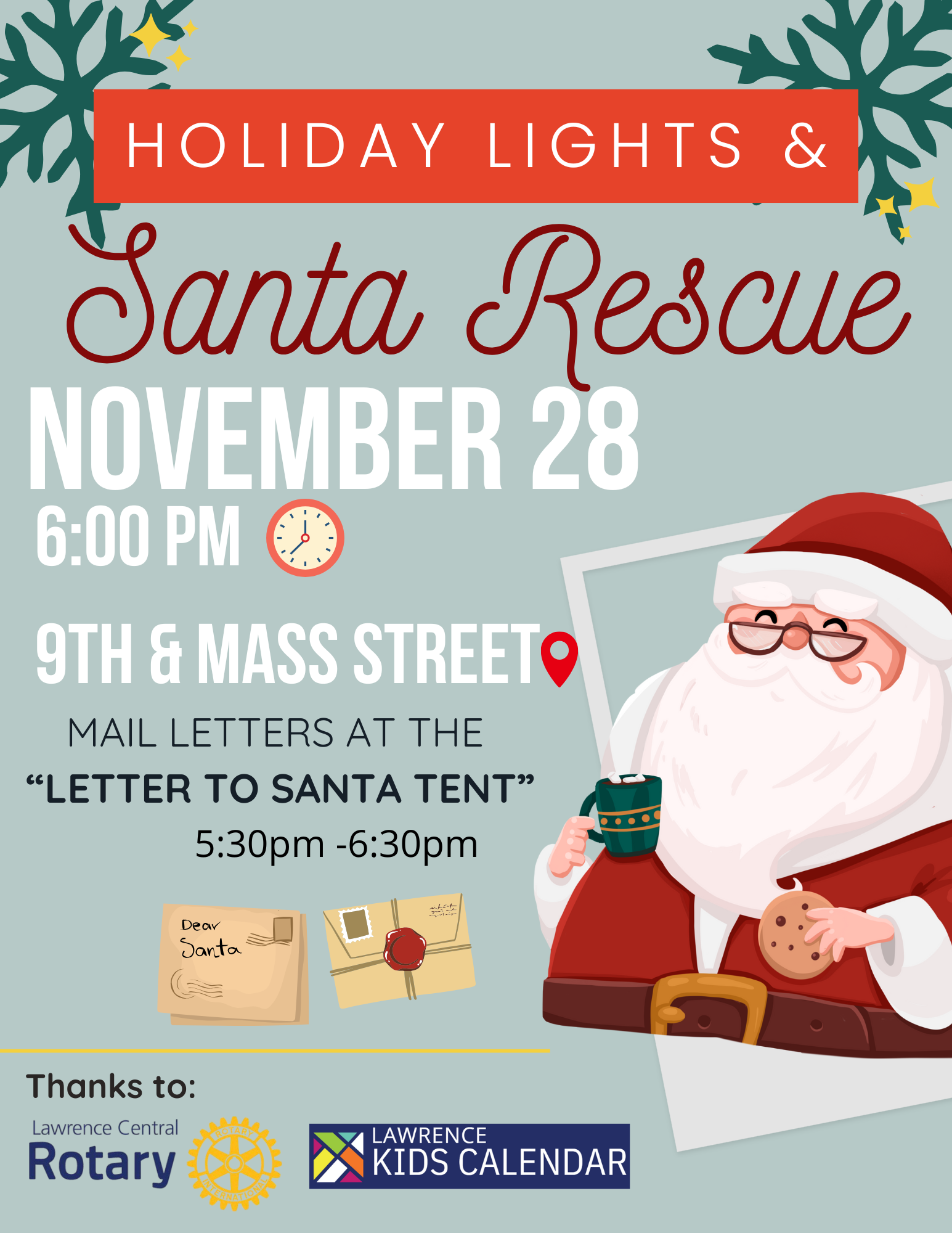 Holiday Lights and Santa Rescue - Downtown Lawrence Inc